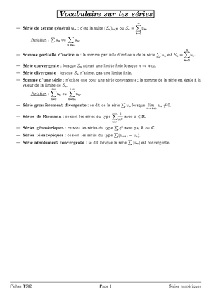 Exercices informatique - Série d’exercices N° Programmation Python Exercice 1. Écrire un ...