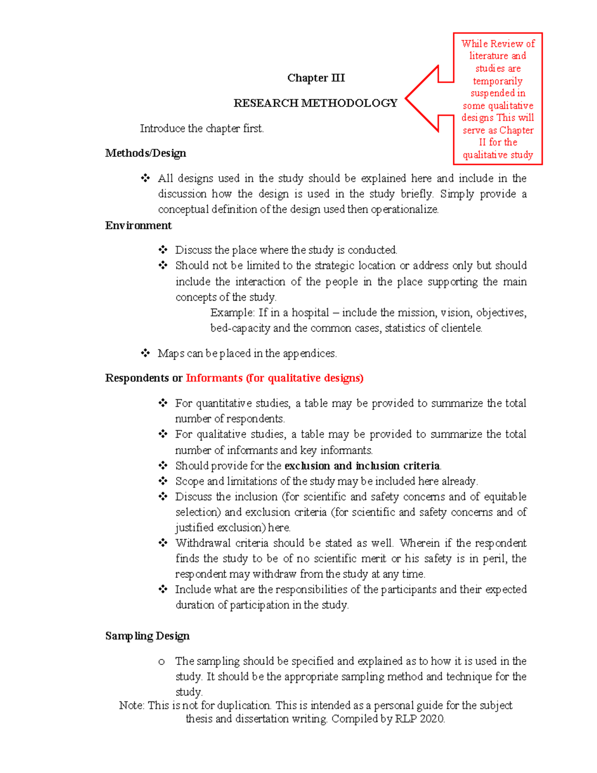 Guide to Making Chapter 3 - Note: This is not for duplication. This is ...