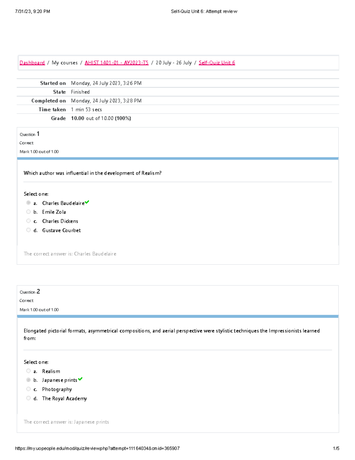 Unit 6: Attempt review - Studocu