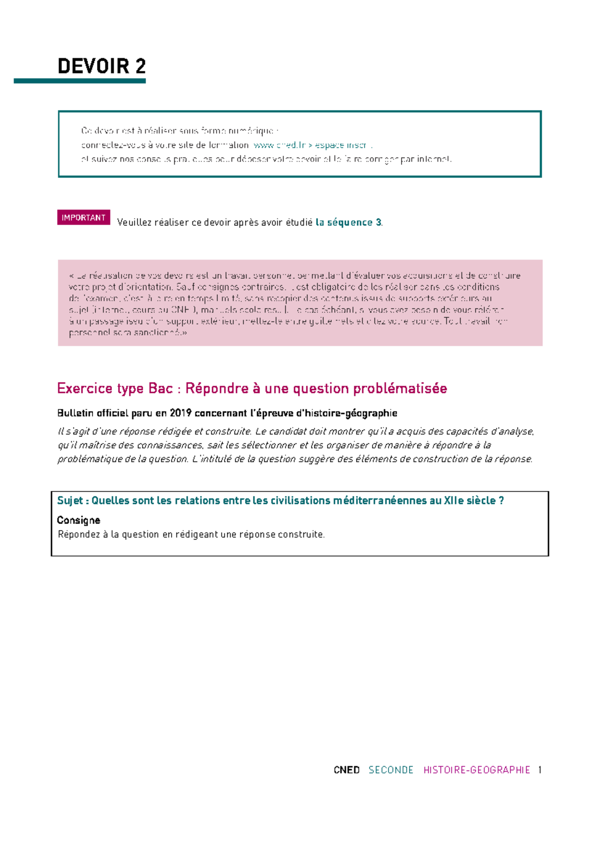 exercice type bac - DEVOIR 2 Veuillez réaliser ce devoir après avoir ...