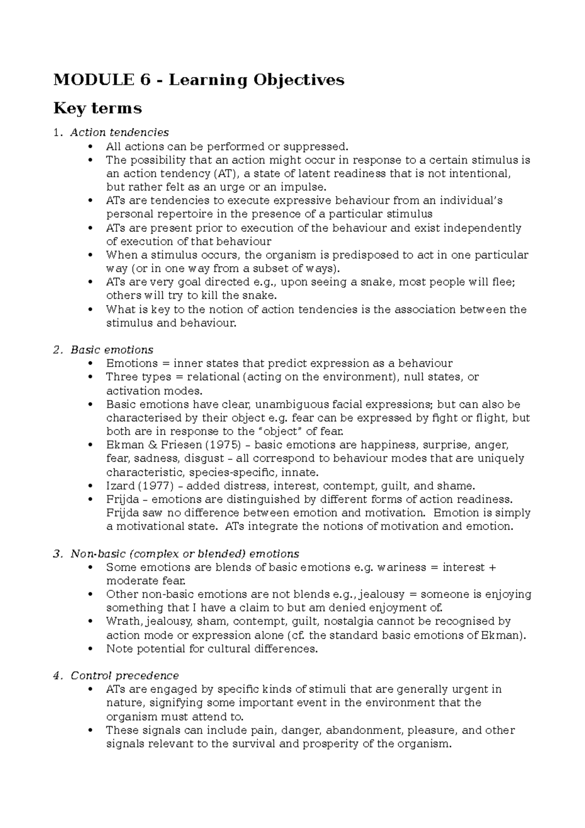 Lecture notes, lecture 6 - Key terms - MODULE 6 - Learning Objectives ...