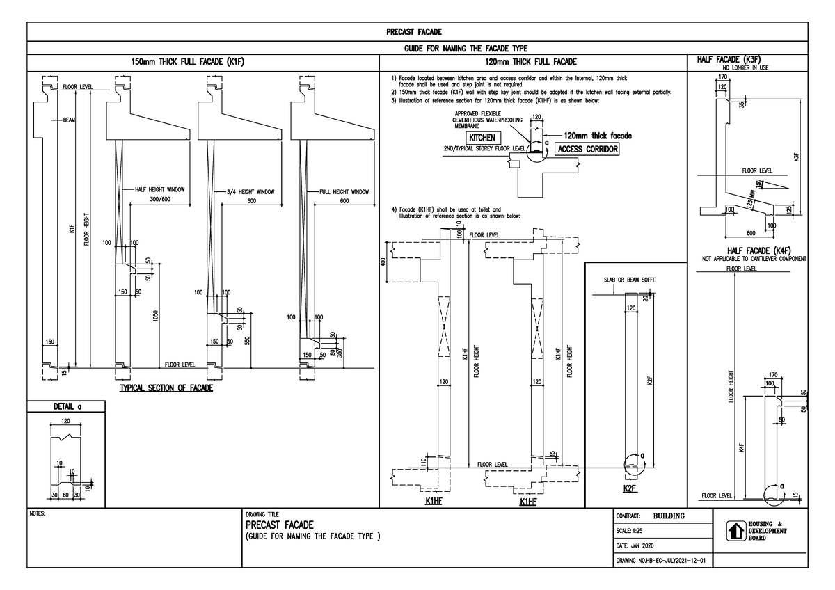 12- Connection AND Waterproofing Details FOR Precast Facade Typical ...
