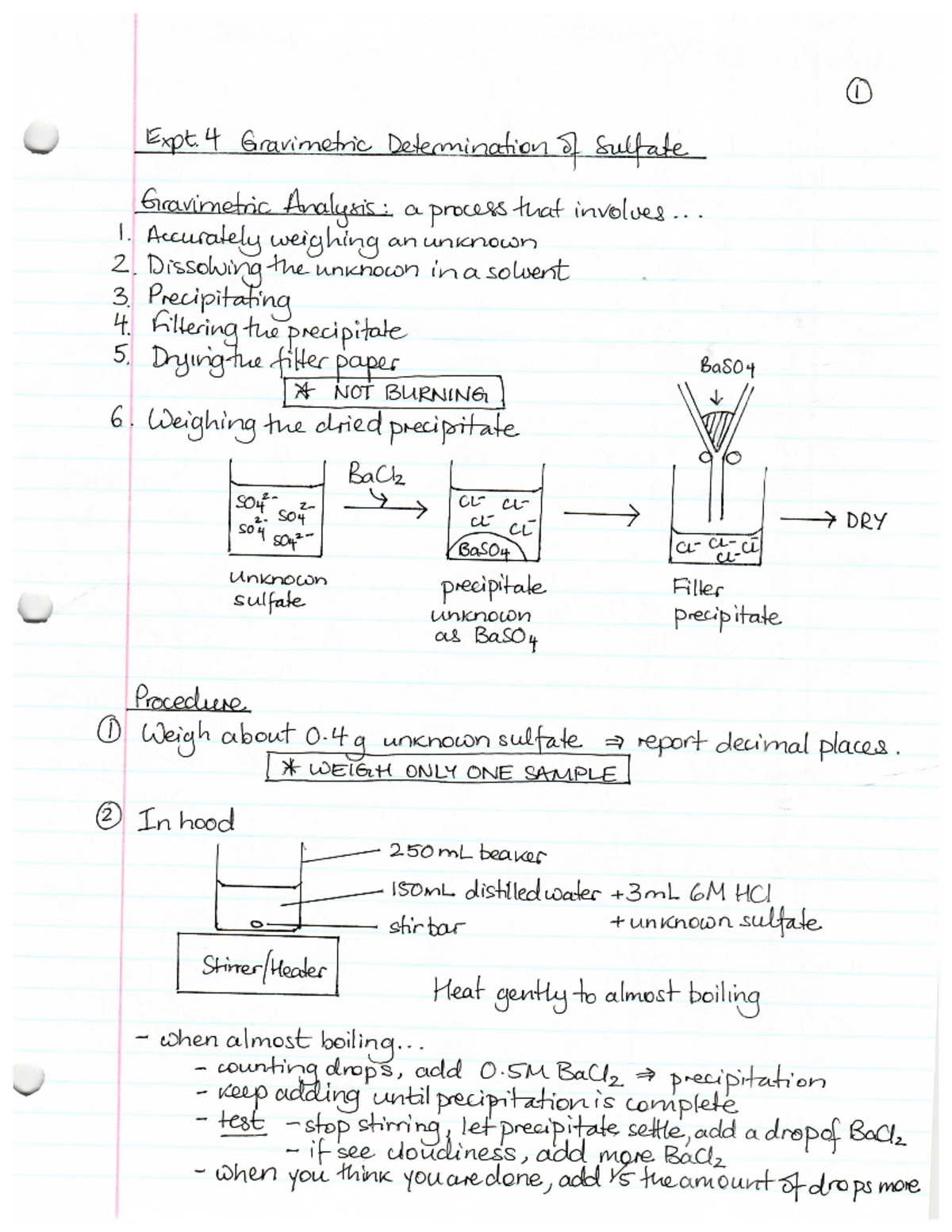 Gen Chem I Expt 4 Handwritten Notes - CHE 111 - Studocu