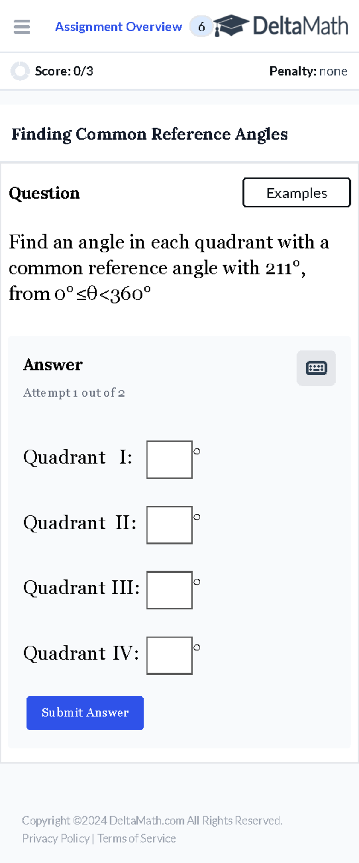Delta Math Student Application - Score: 0/3 Penalty: none Finding ...