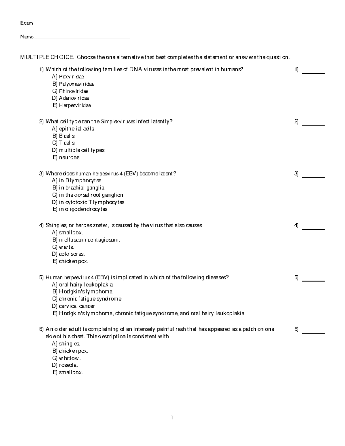 CHAPTER 1 AND 2 - Exam Name___________________________________ MULTIPLE ...