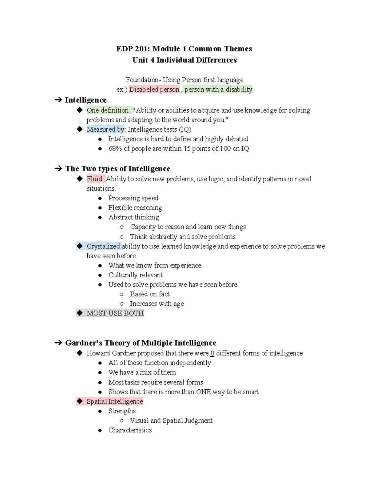 EDP 201 Module 1 Common Themes Lecture 2 - EDP 201: Module 1 Common ...