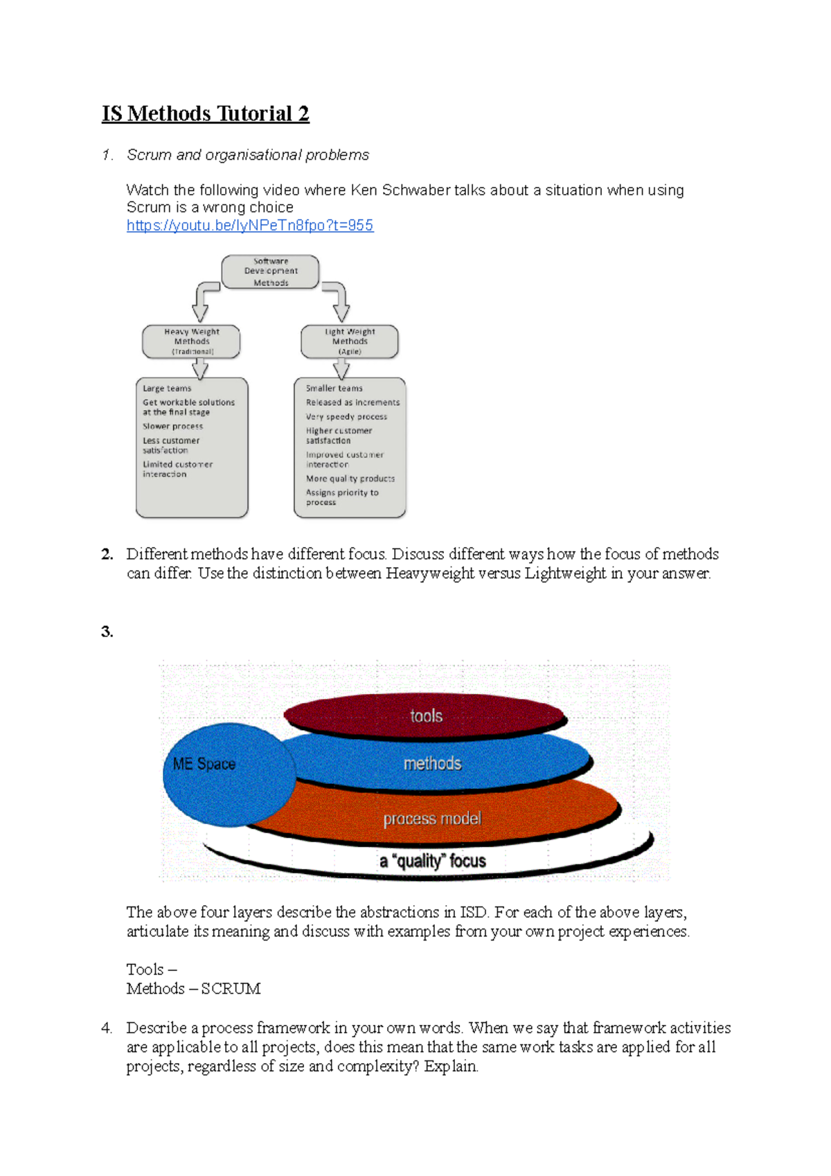 Tute 2 2023 - tute 2 - IS Methods Tutorial 2 Scrum and organisational problems Watch the ...