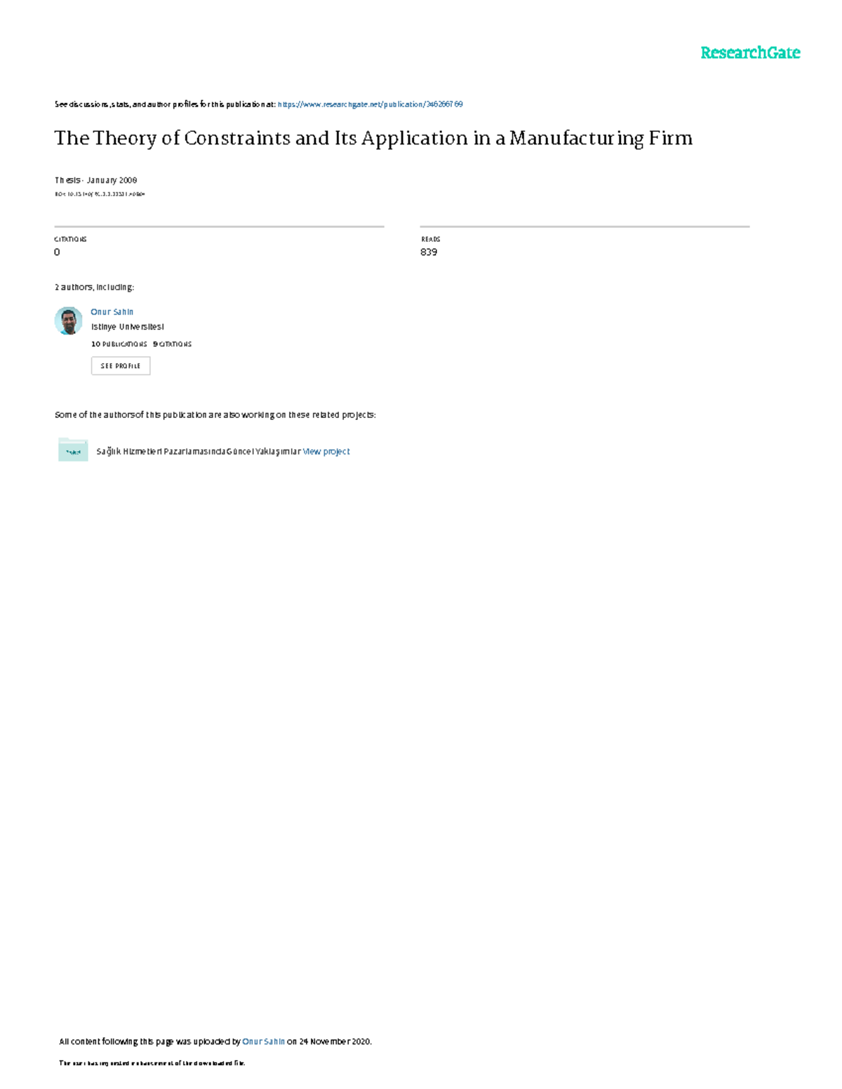 Thetheoryofconstraintsanditsapplicationinamanufacturingfirm - See ...