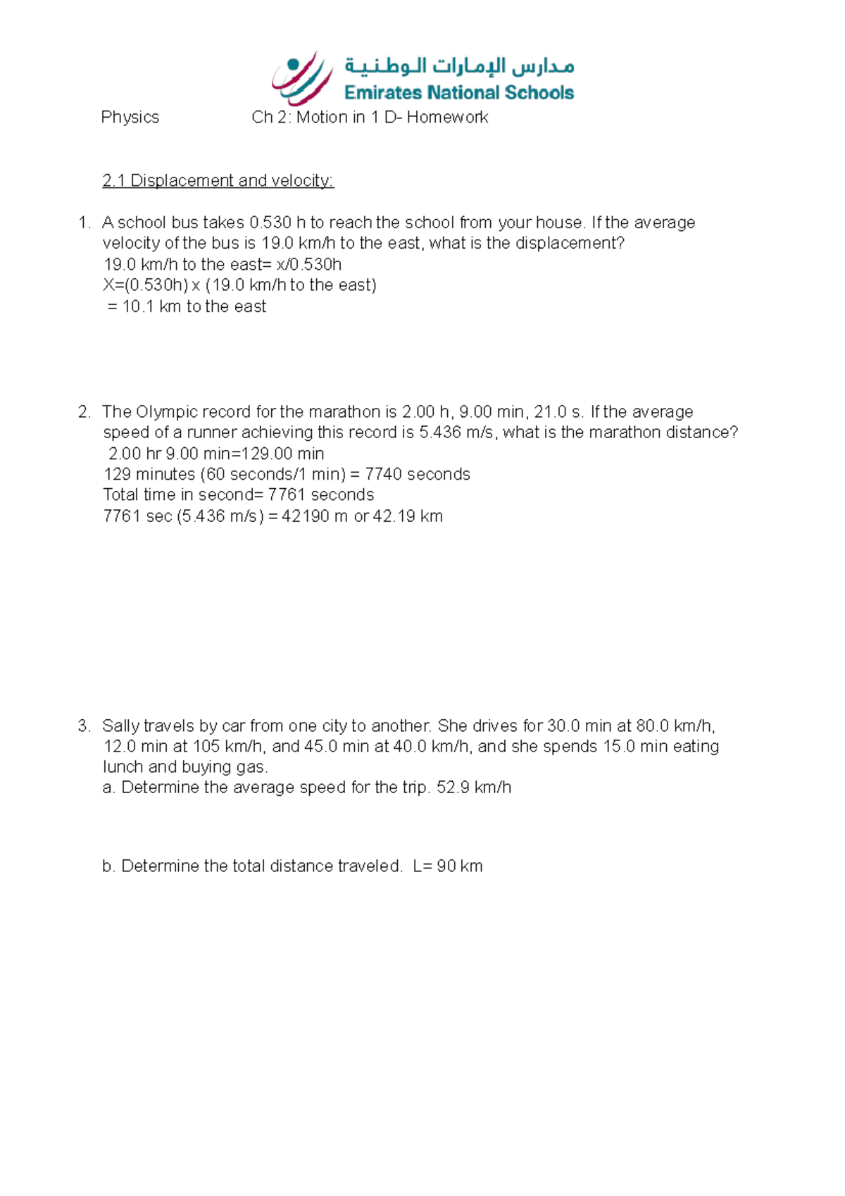 Motion in 1 D- 1 - ascksacacalc - INTRODUCTION TO FINANCIAL ACCOUNTING ...