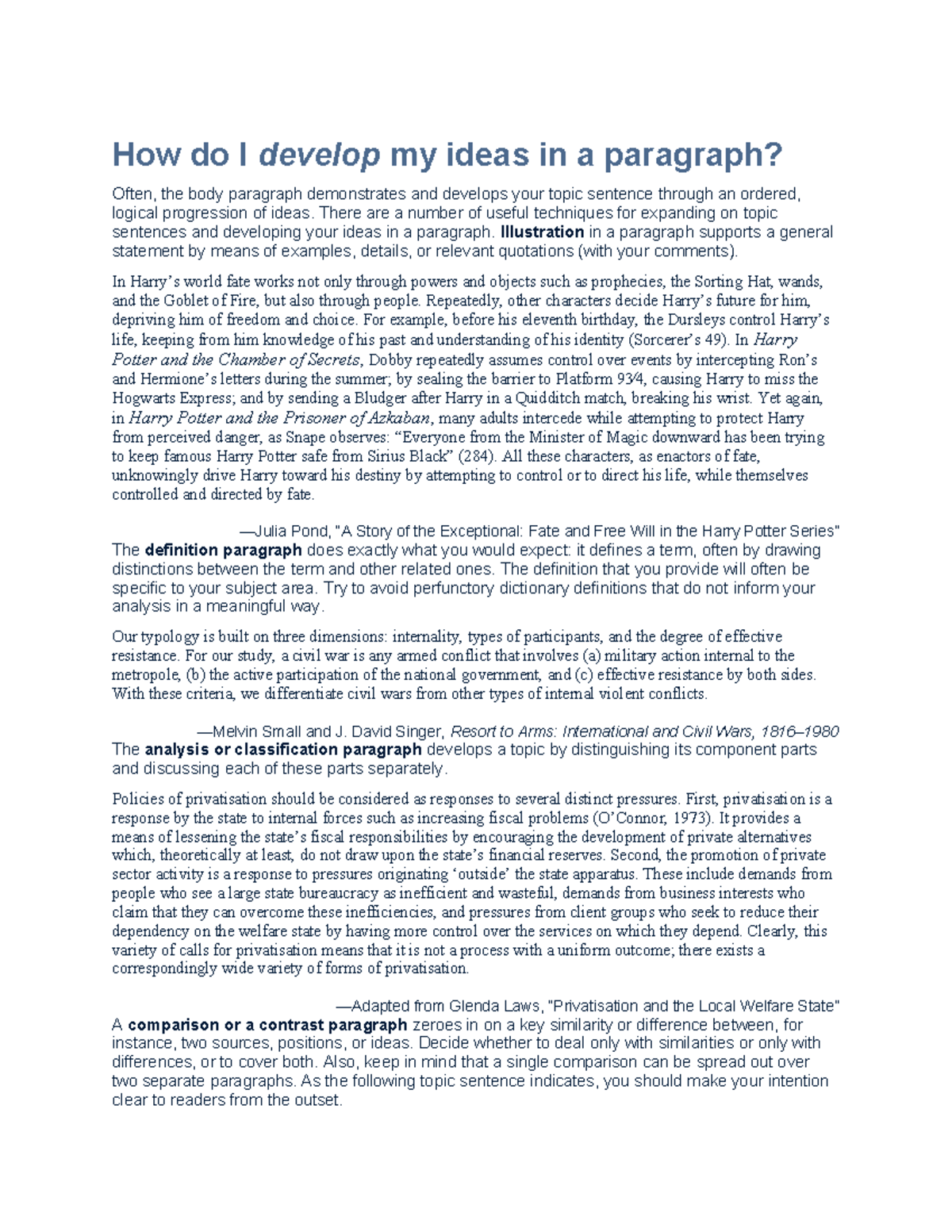 P1ASDASDASDASDASDASDASD - How do I develop my ideas in a paragraph ...