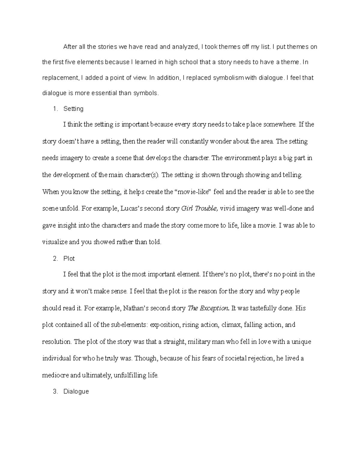 2021 - Introduction to Literature - Notes - After all the stories we ...