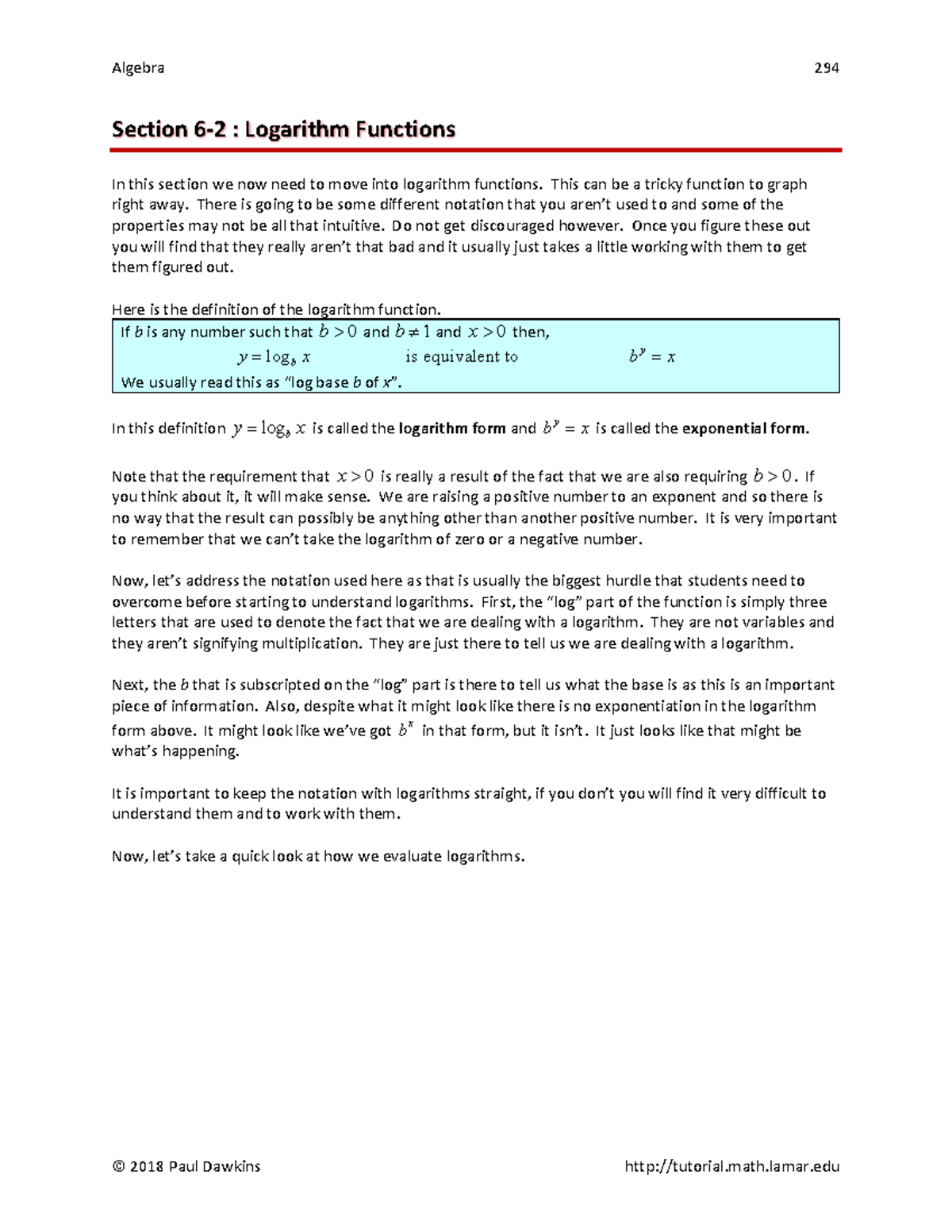 Logs Notes - Studocu