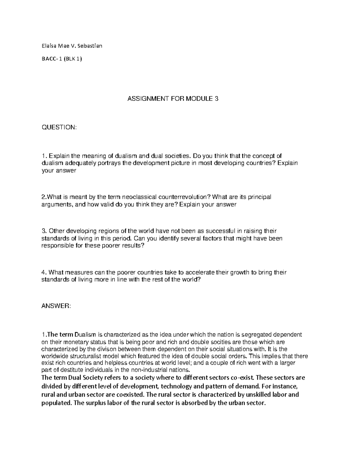 Assignment FOR Module 3 - Elaisa Mae V. Sebastian BACC- 1 (BLK 1 ...