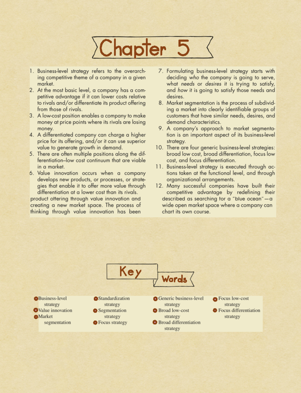 Mgt ch 5 - key word - MKT 4310 - Man may allll my M j NANA a 08 - Studocu