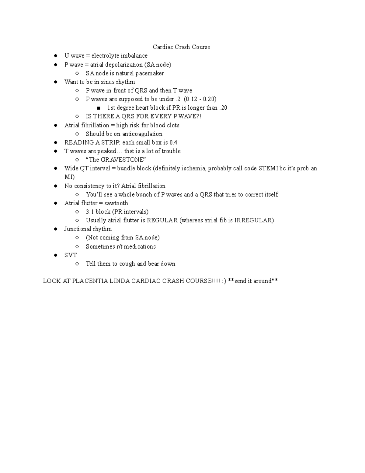 Cardiac Crash Course w Prof Morales - Cardiac Crash Course U wave ...