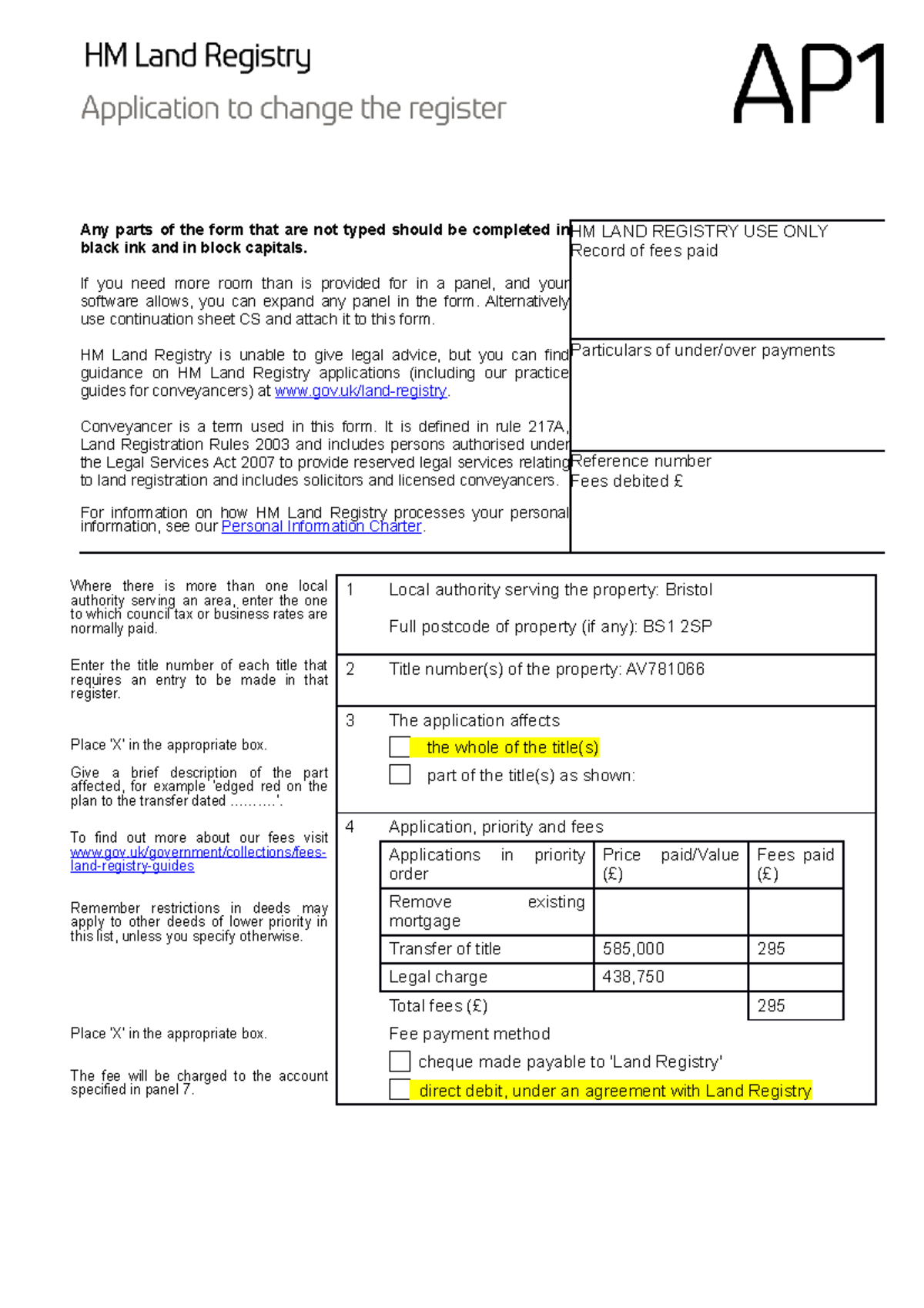 WS 9 Task 3 - Any parts of the form that are not typed should be ...