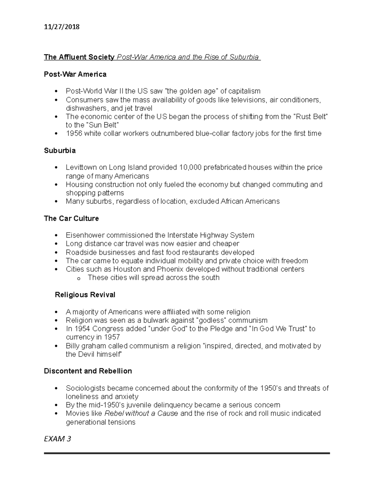 The Affluent Society Post-War America and the Rise of Suburbia - The ...