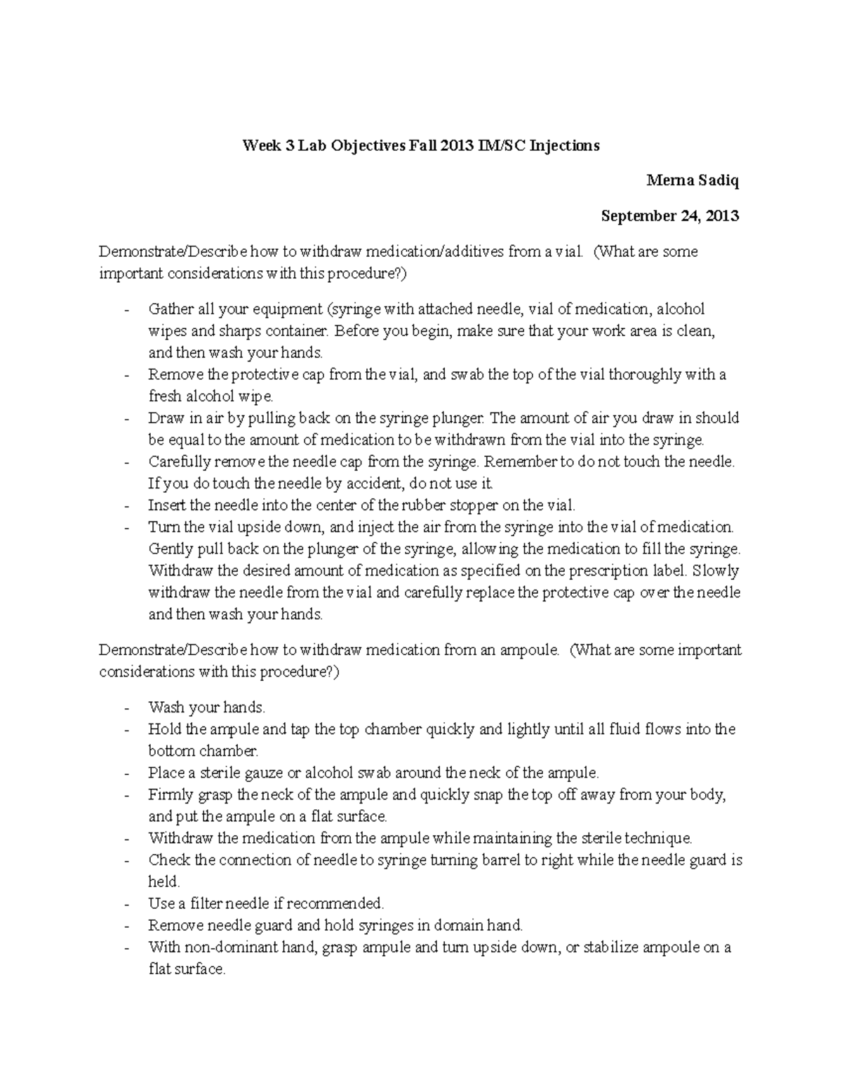 Summary -Lab Objectives: 2, 6-7, 9-10 - Week 3 Lab Objectives Fall 2013 ...