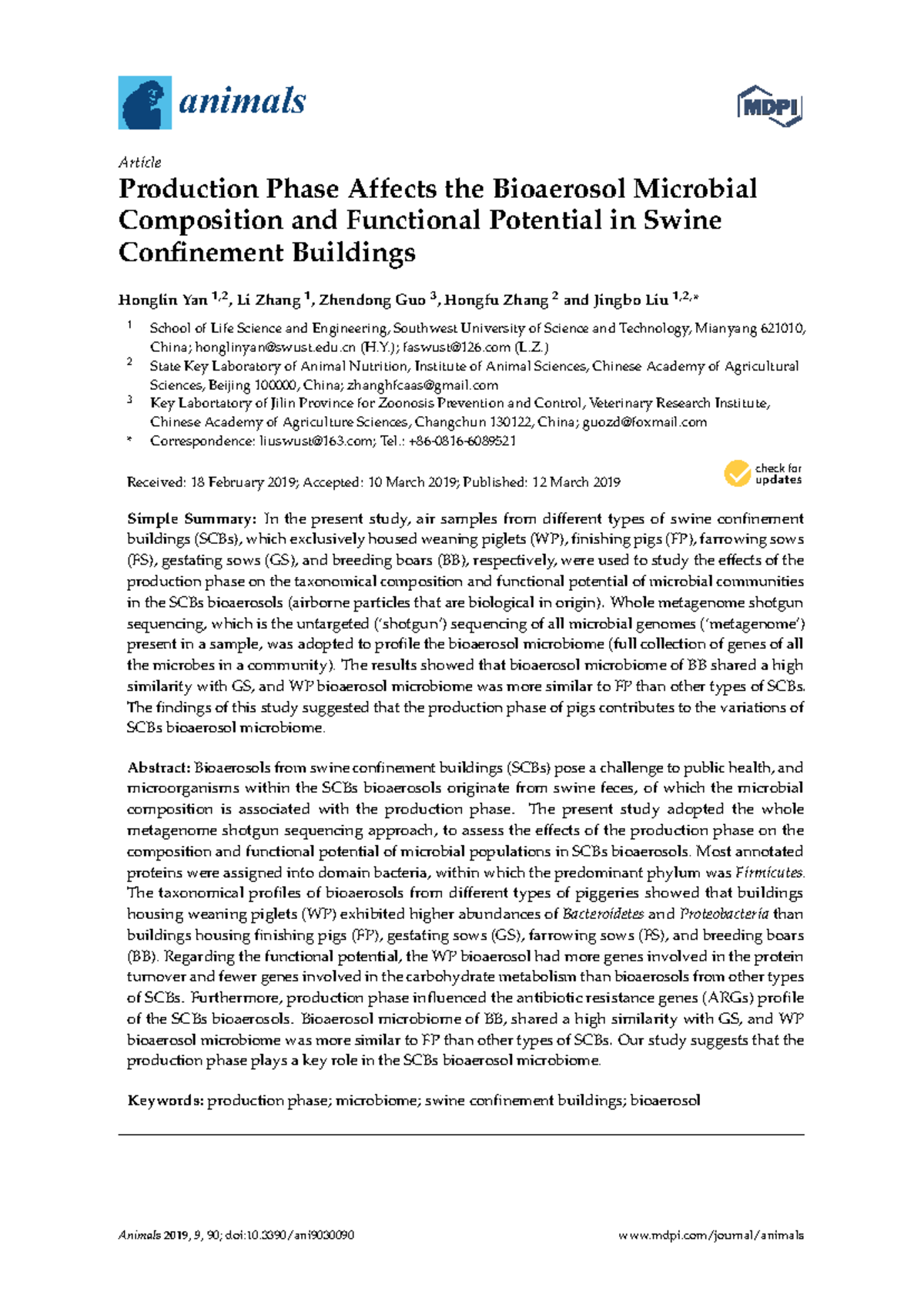 Production Phase Affects the Bioaerosol Microbial compostion and ...