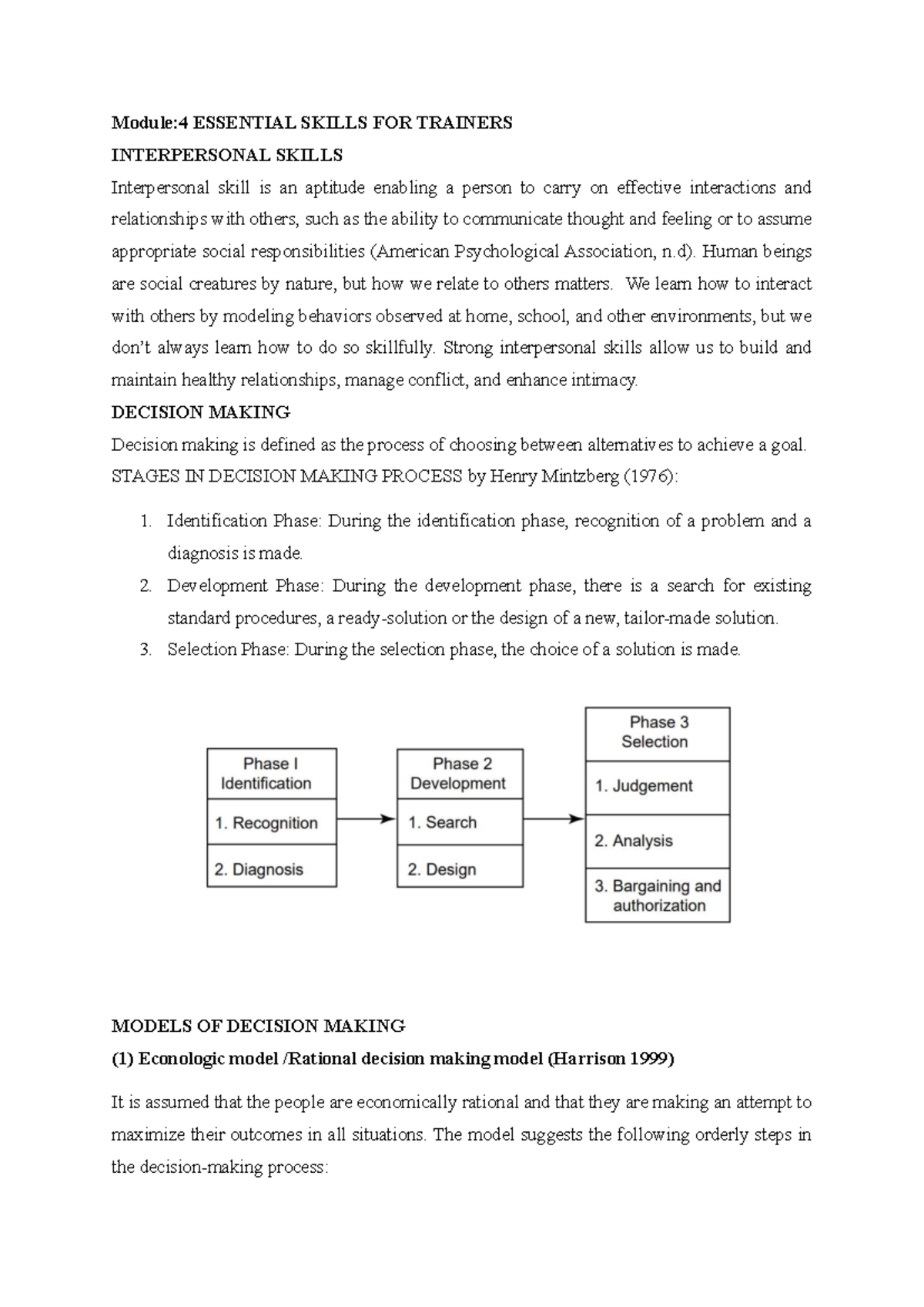 Module 4 Training - notes - Module:4 ESSENTIAL SKILLS FOR TRAINERS ...