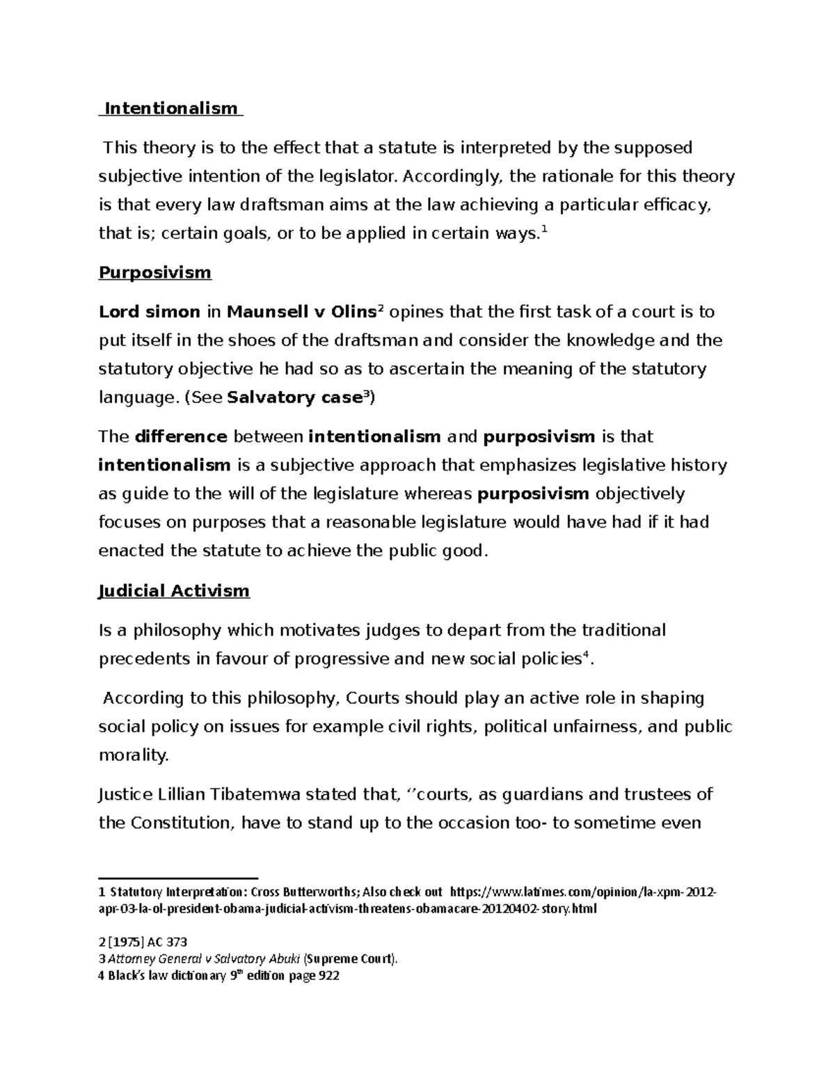 Legal methods Cat 1 Q1 - Copy - Intentionalism This theory is to the ...