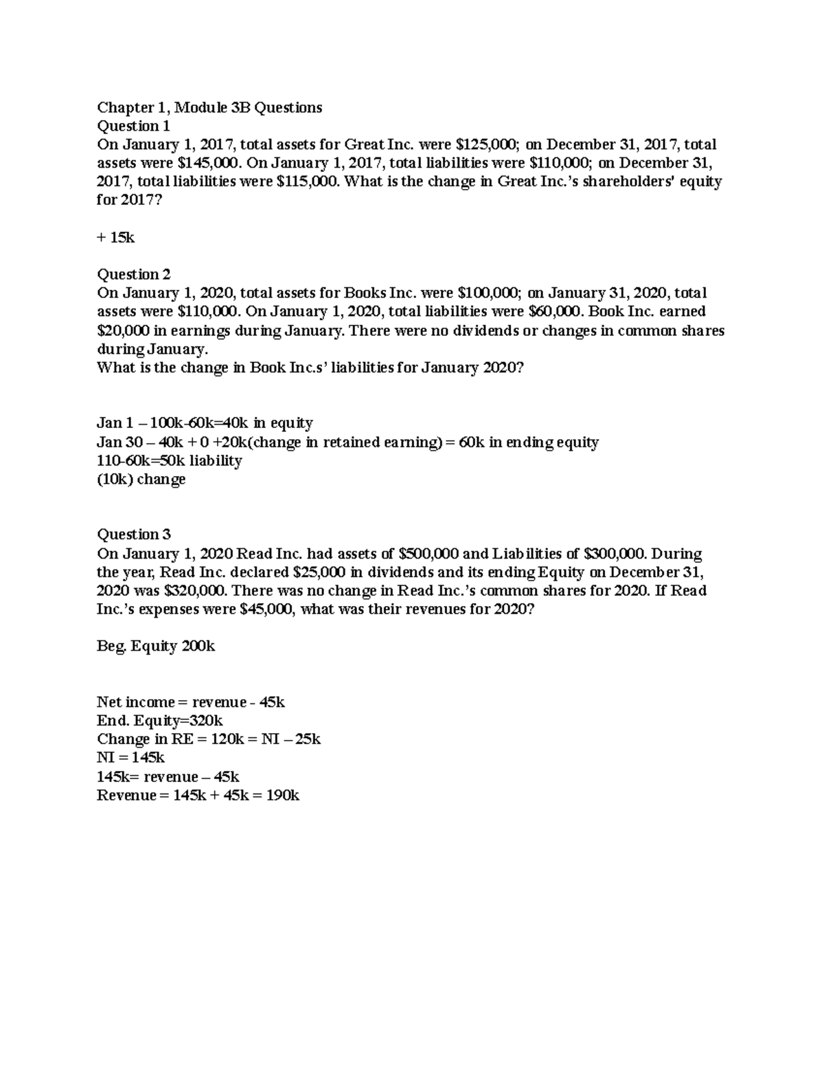 C1 M3b Questions - Chapter 1, Module 3B Questions Question 1 On January ...