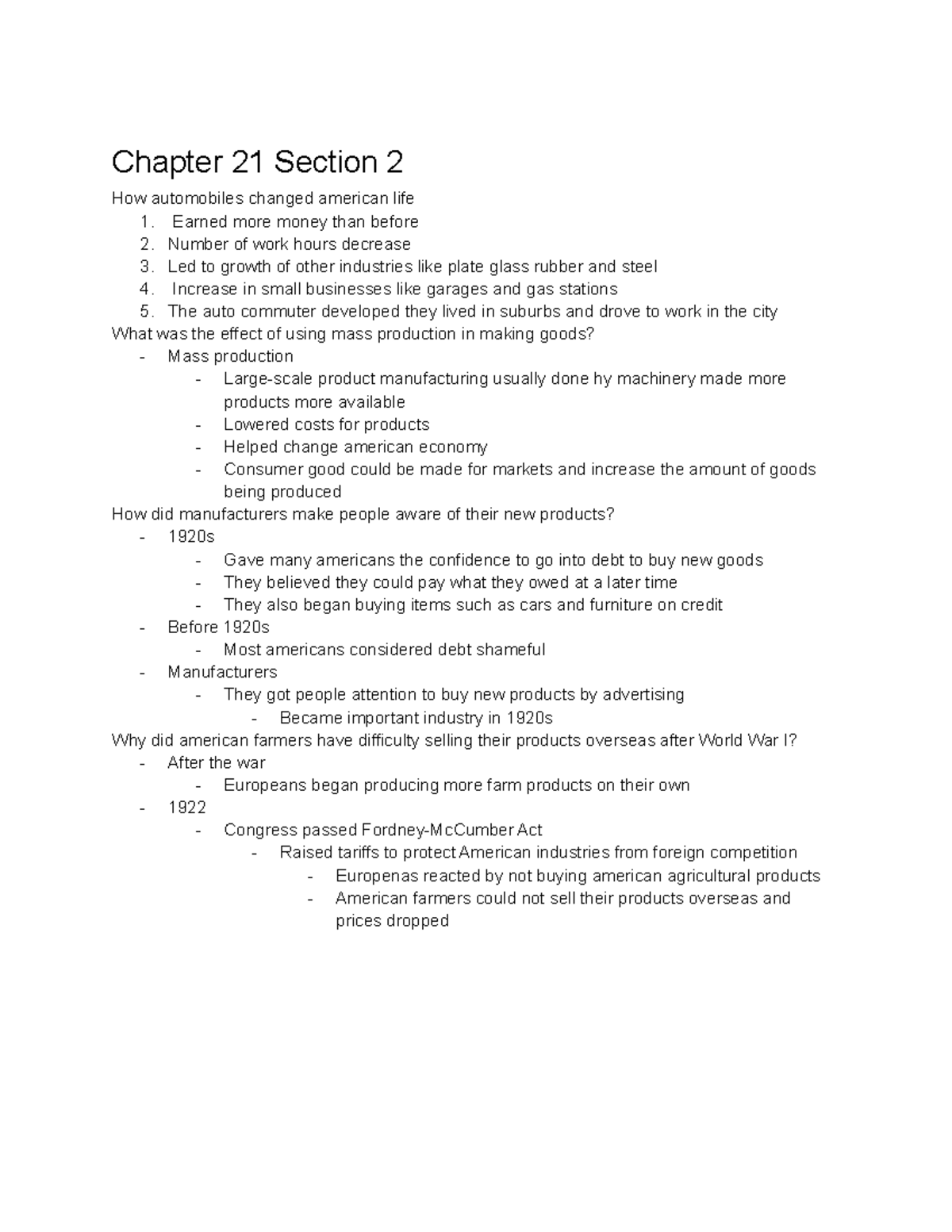 Chapter 21 Section 2 - Summary of the history of america - Chapter 21 ...