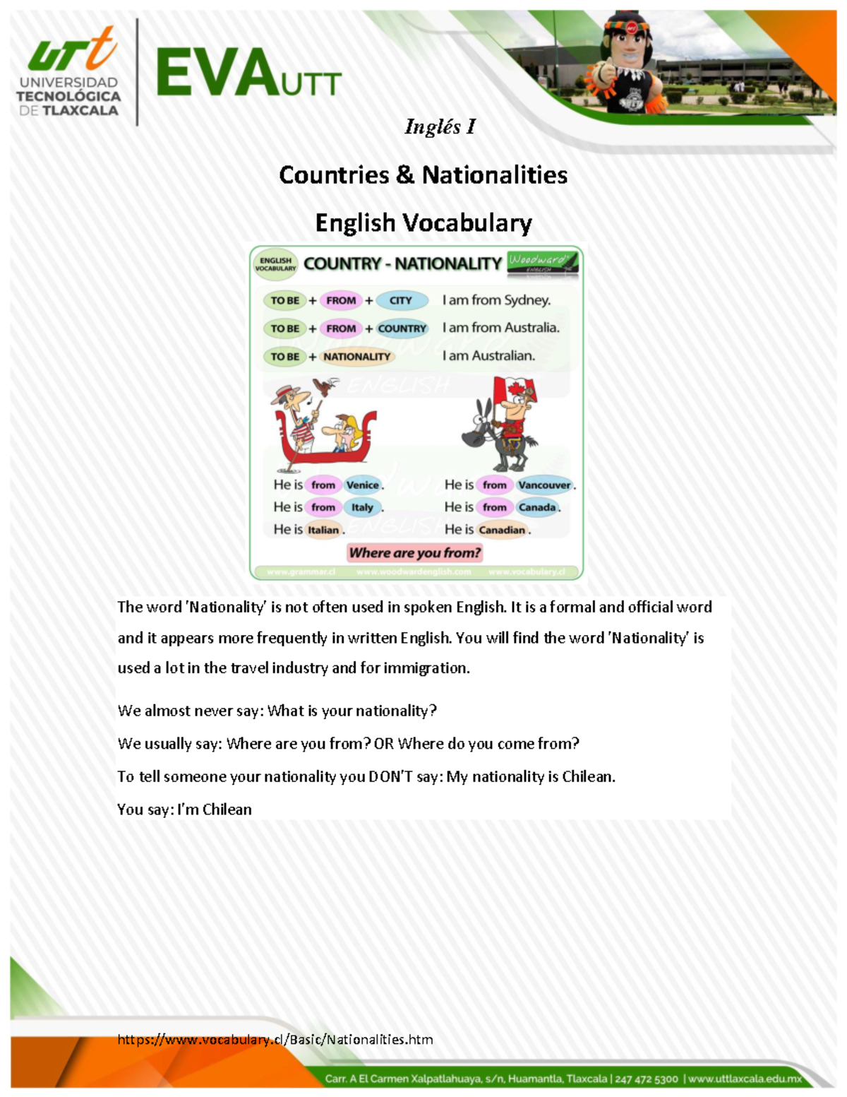Country and nat - Ingles - vocabulary/Basic/Nationalities.htm Inglés I ...