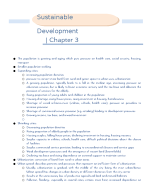 Intro to urban planning notes - Dr. Kaufman GEOG 251 -For these notes ...