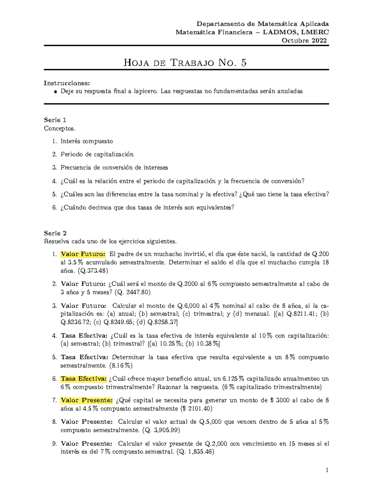 Hoja De Trabajo 5 - dadasd - Departamento de Matem ́atica Aplicada ...