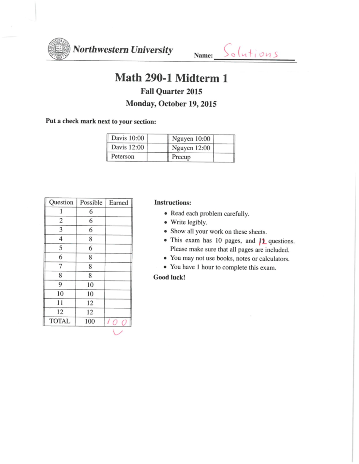 290-1-m1-F15 Soln - Practice Notes - MATH 290 - Studocu