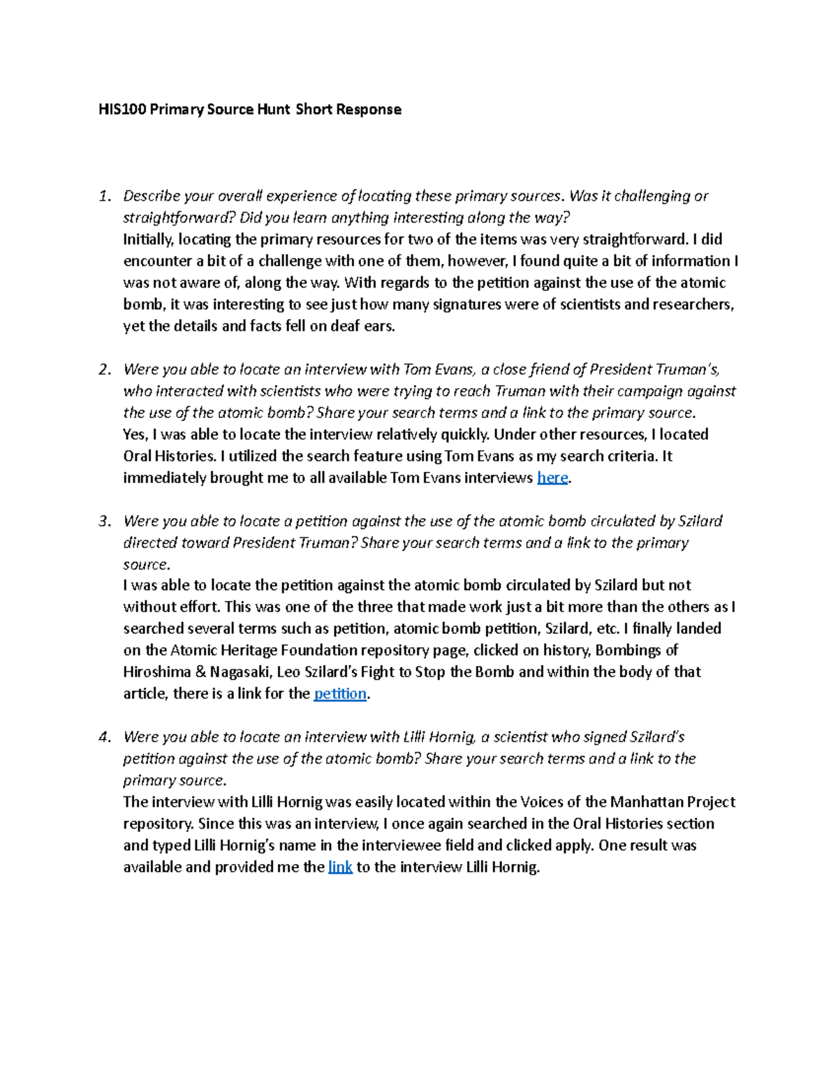 2 1 Short Response Primary Source Hunt - HIS100 Primary Source Hunt ...