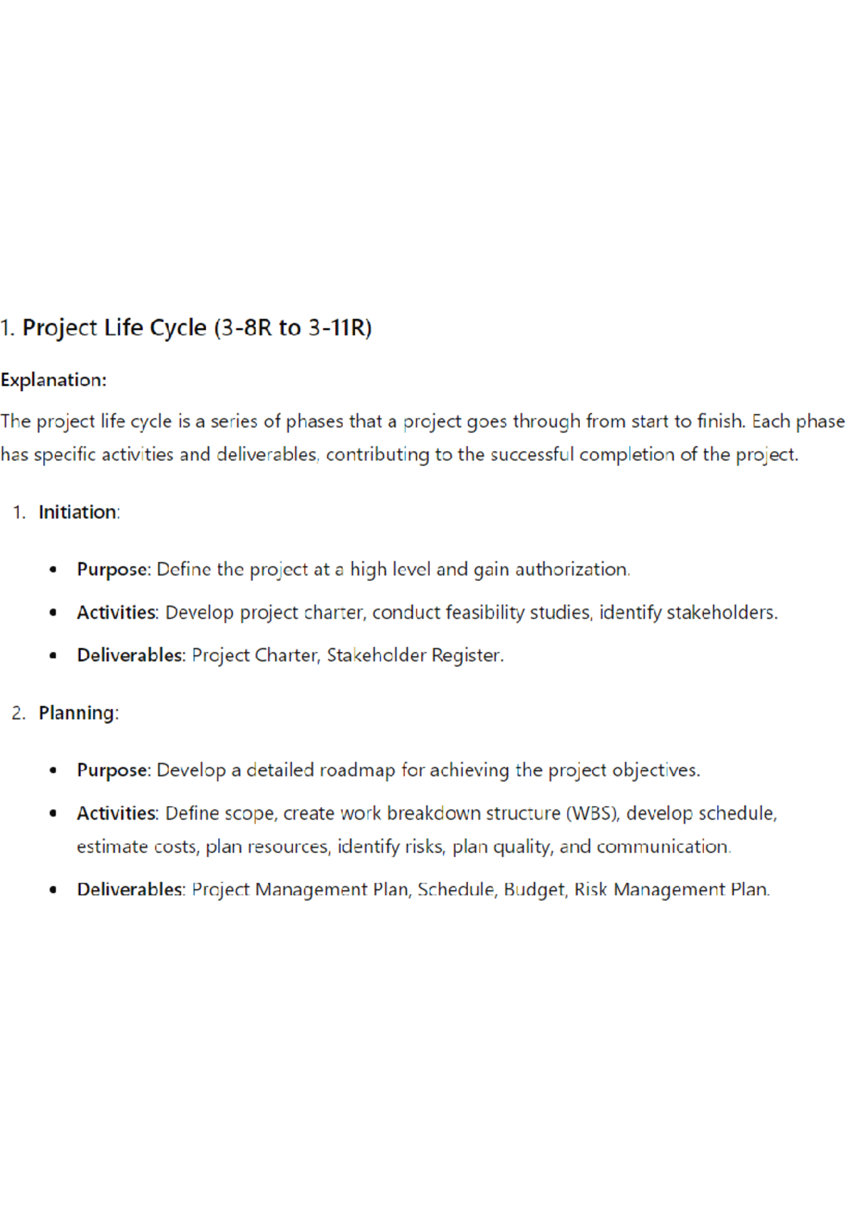 Project lifecycle and Project Appraisal - 1. Project Life Cycle to ...