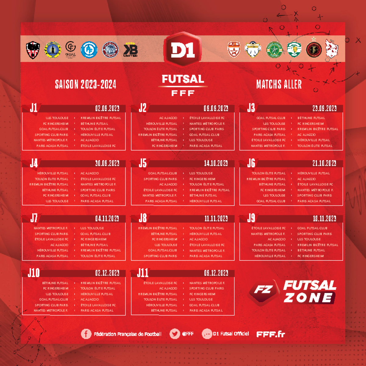 Sport Fixture Design - SAISON 2023-2024 MATCHS ALLER I I I I I UJS ...