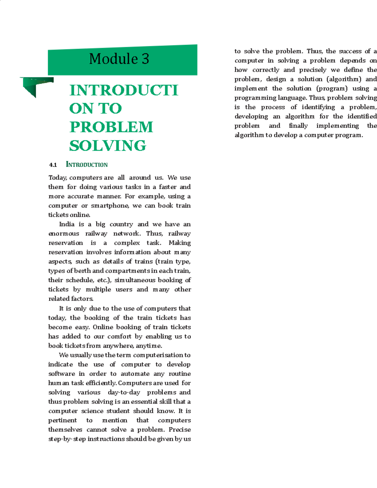 Module 3 - ... - Module 3 INTRODUCTI ON TO PROBLEM SOLVING 4 ...