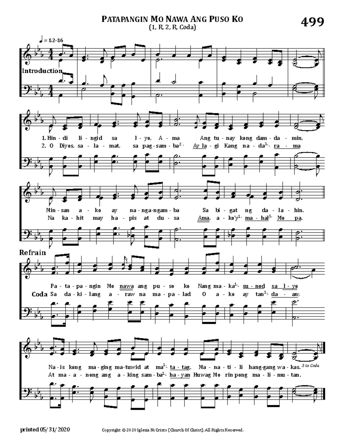 Awit#499 - 123 - % > ααα ααα 3 3 3 3 œ − œ œ œ − œ œ q = 82- œ −− œ ι œ ...