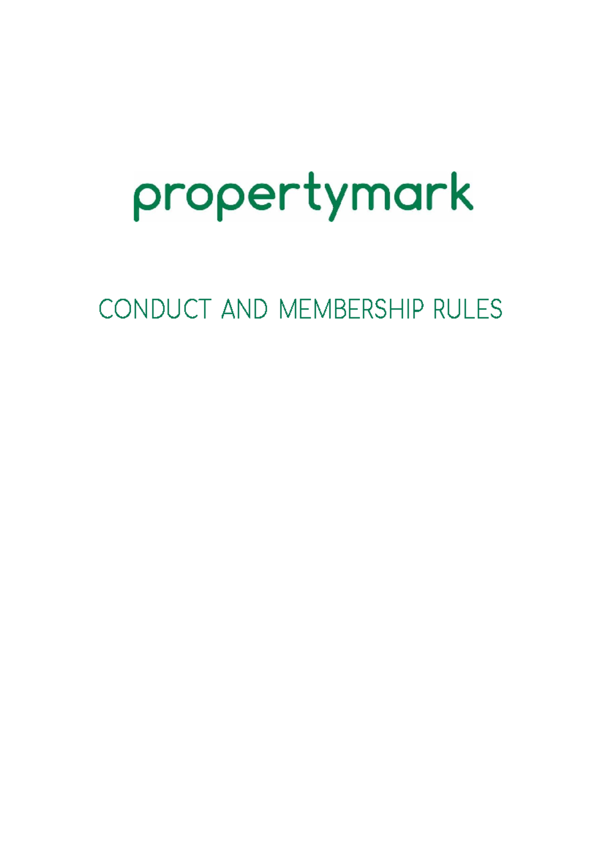 Propertymark conduct and membership rules - CONDUCT AND MEMBERSHIP ...