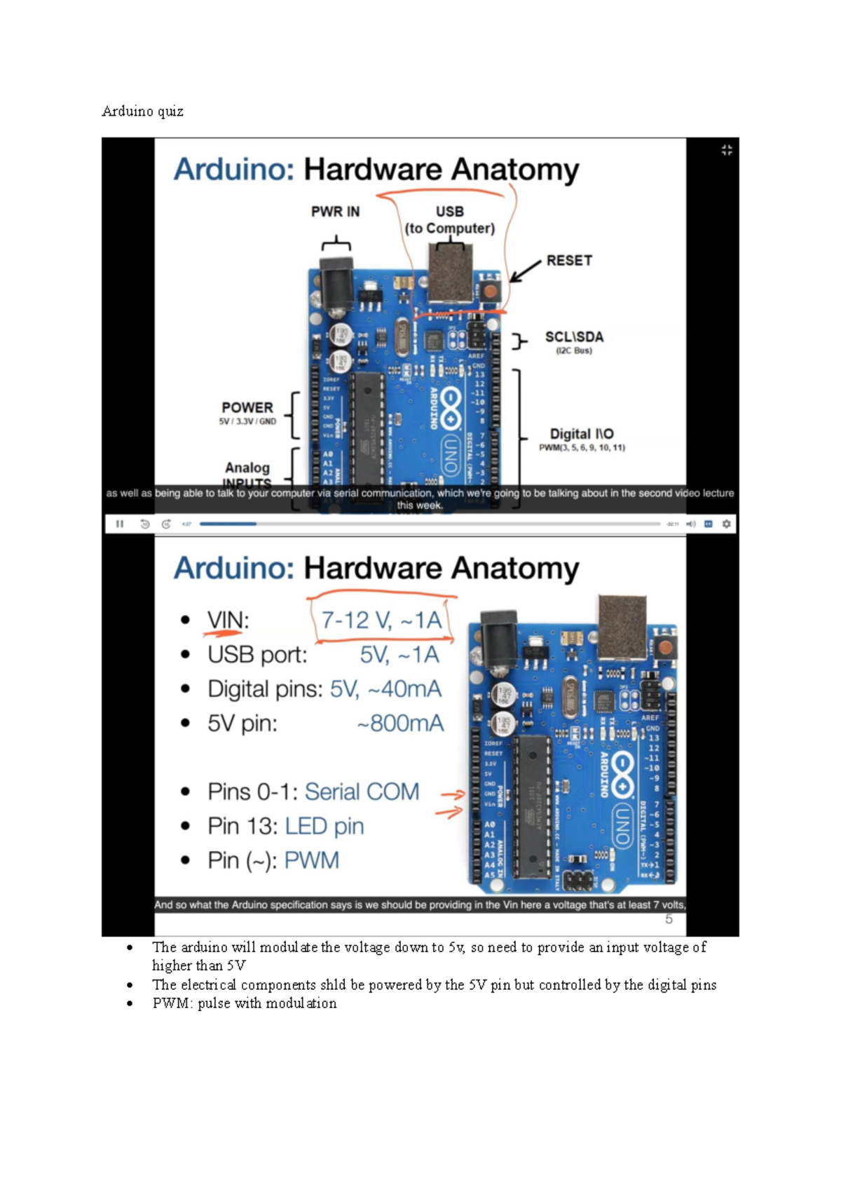 Arduino Quiz Cheat Sheet Arduino Quiz The Arduino Will Modulate The 1927