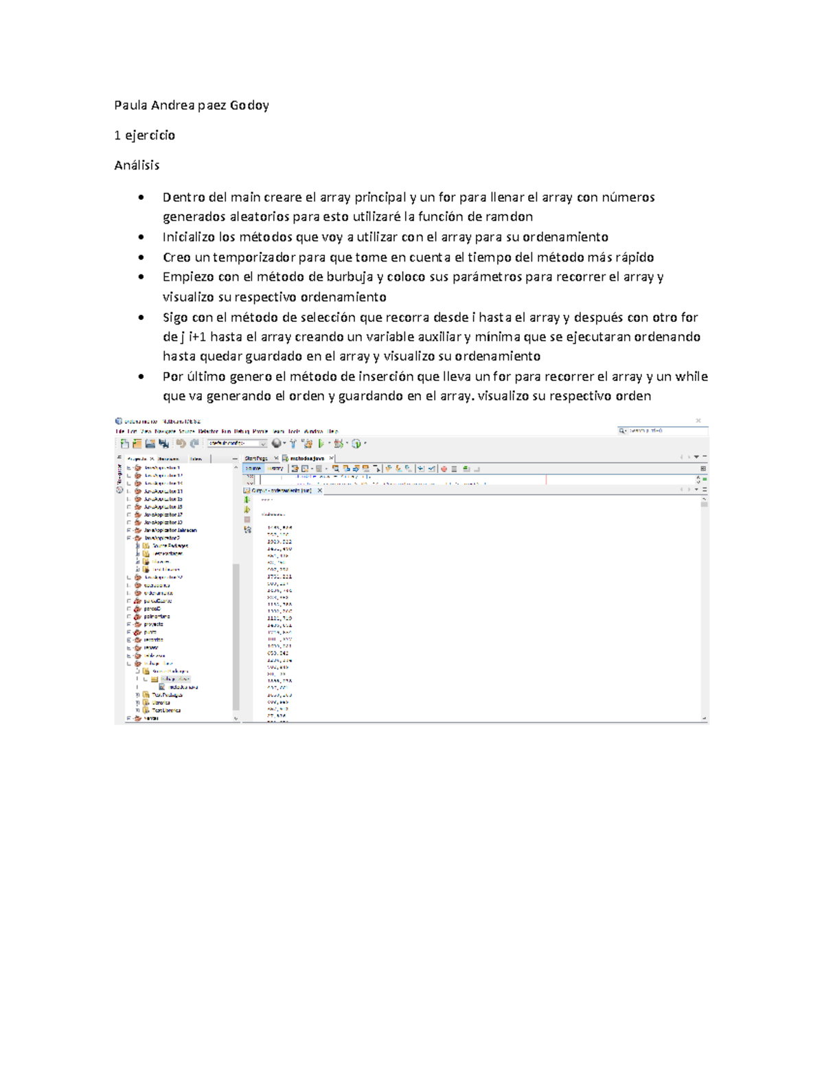 Ordenamiento de metodos en arrays - Paula Andrea paez Godoy 1 ejercicio ...