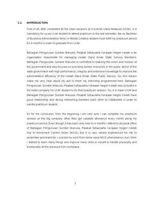 Practicum report Guideline - GUIDELINES FOR PRACTICUM REPORT BACHELOR ...