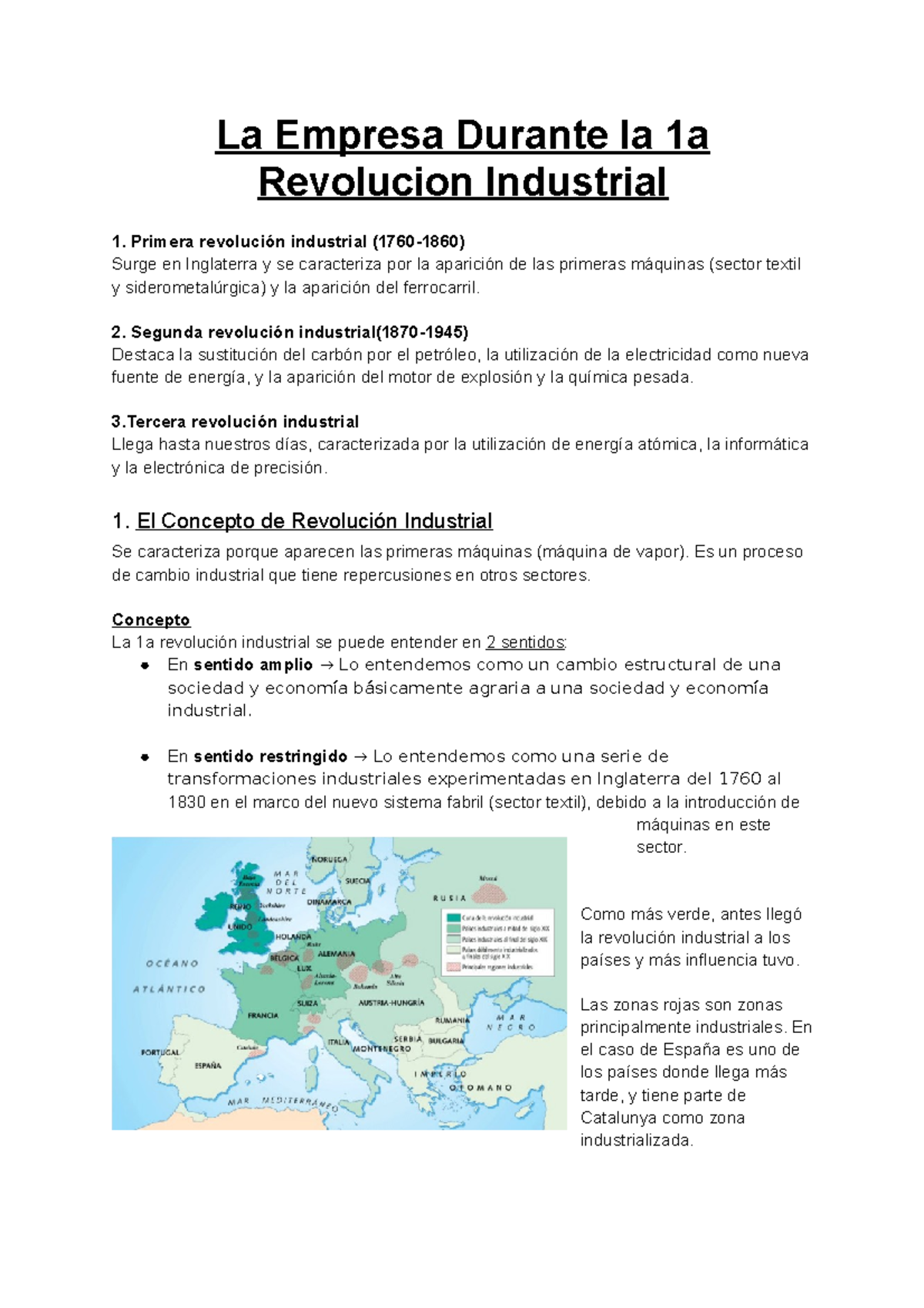 Tema 2 La Revolución Industrial - La Empresa Durante la 1a Revolucion ...