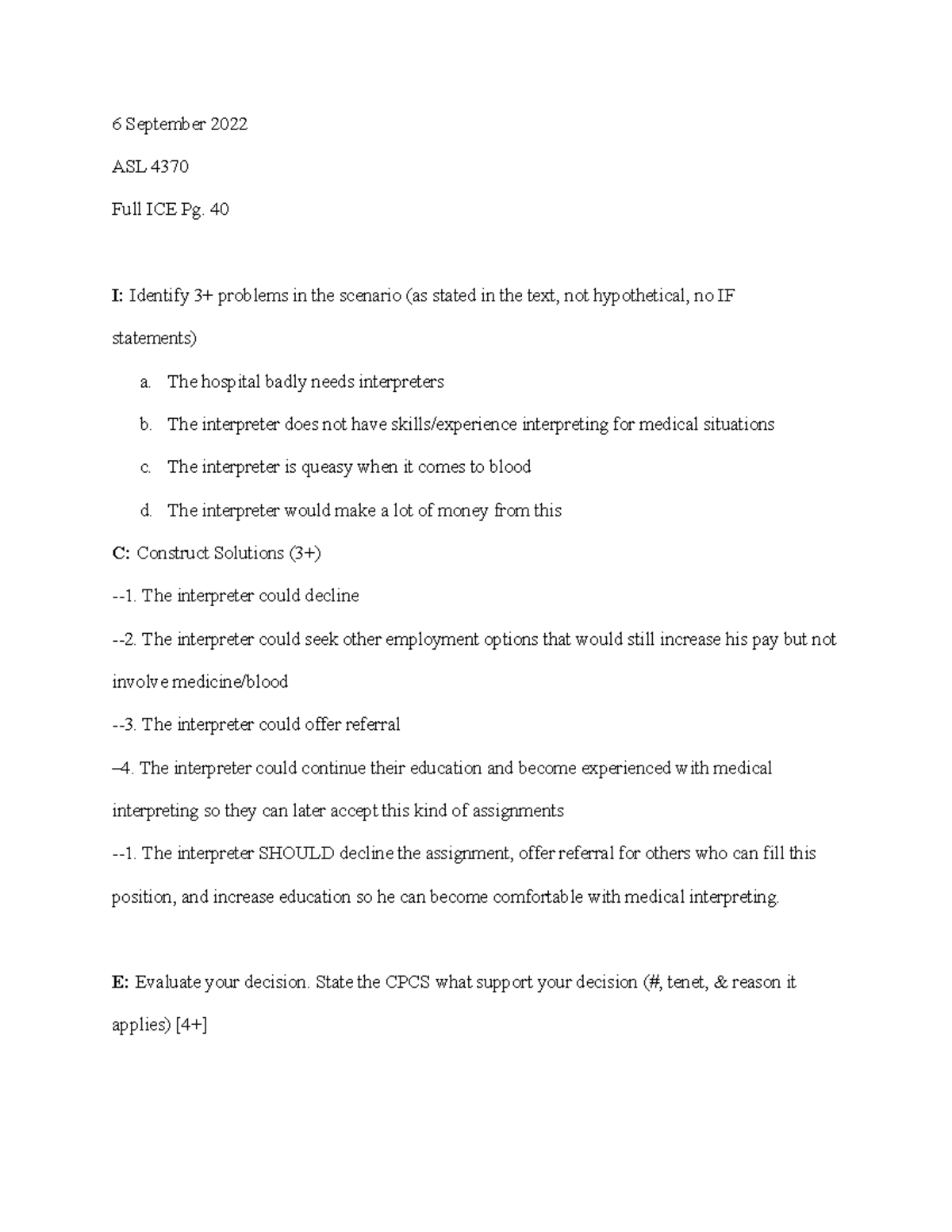 Pg 40 ICE - This is an example of how to do an ICE assignment. This is ...