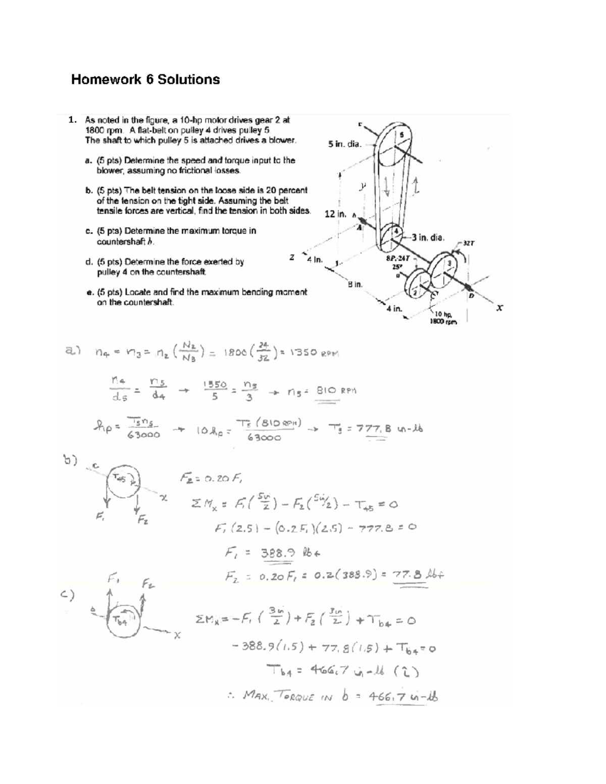 Homework 6 - Homework 6 Solutions Continued 13-1 d P= 17 / 8 =2 in ...