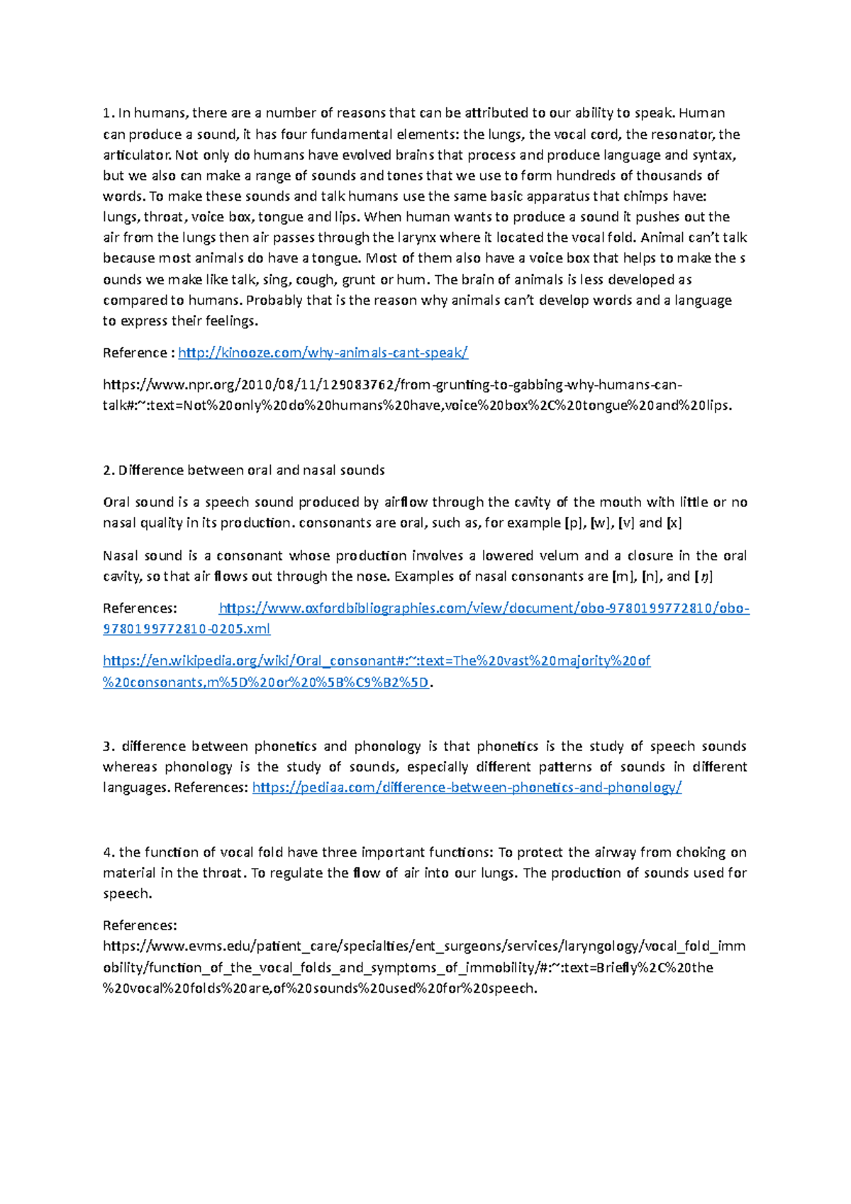 21 - TASK - In humans, there are a number of reasons that can be ...