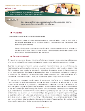 Módulo 7 - Modulo 7 de tutoria - Módulo 7: LA EVALUACIÓN DE LOS ...