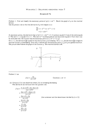 Wiskunde1 - Regels differentiëren - Differentiëren en integreren ...