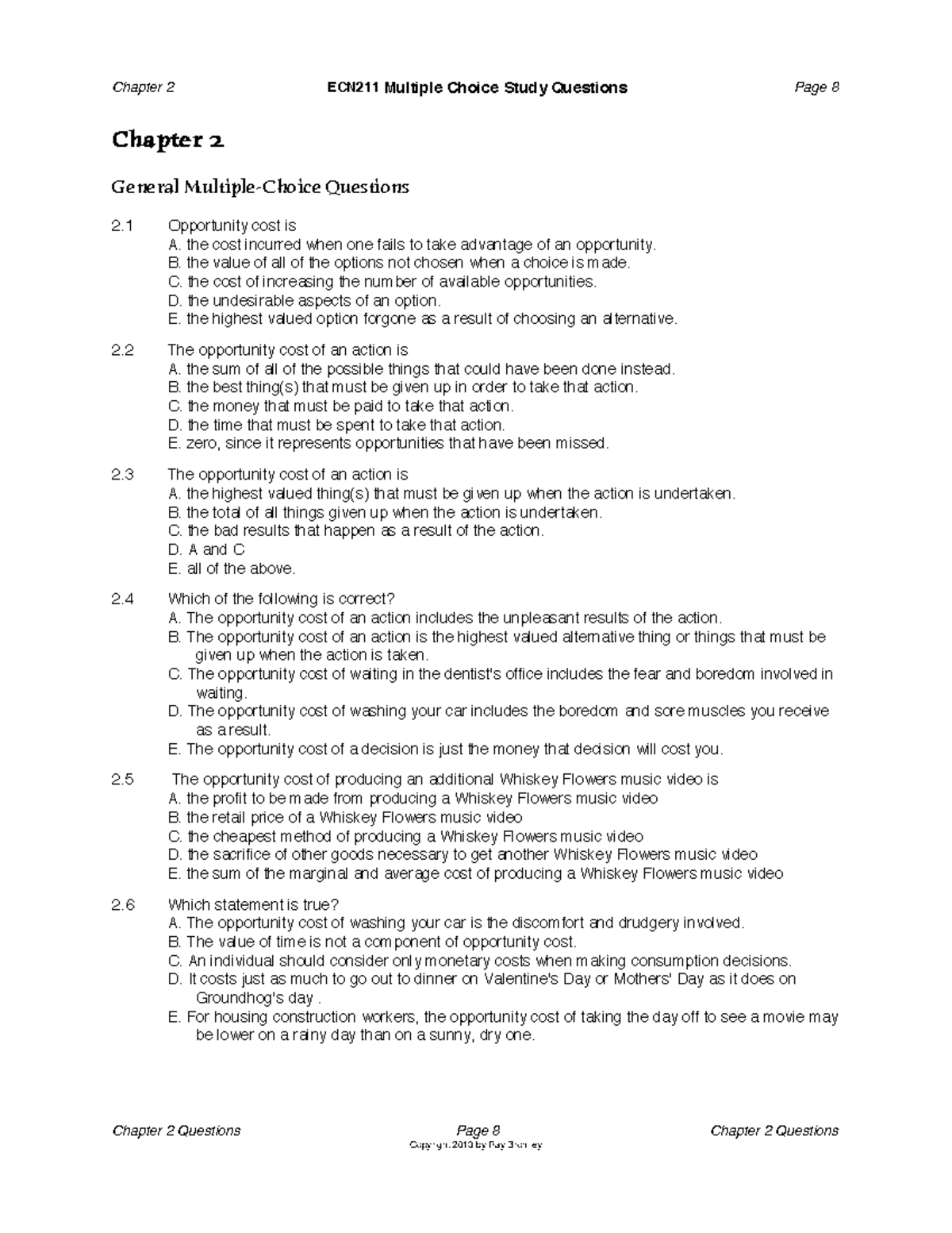 Studyguide Ma Ch 2 - study guide chapter 2 - Chapter 2 ECN211 Multiple ...
