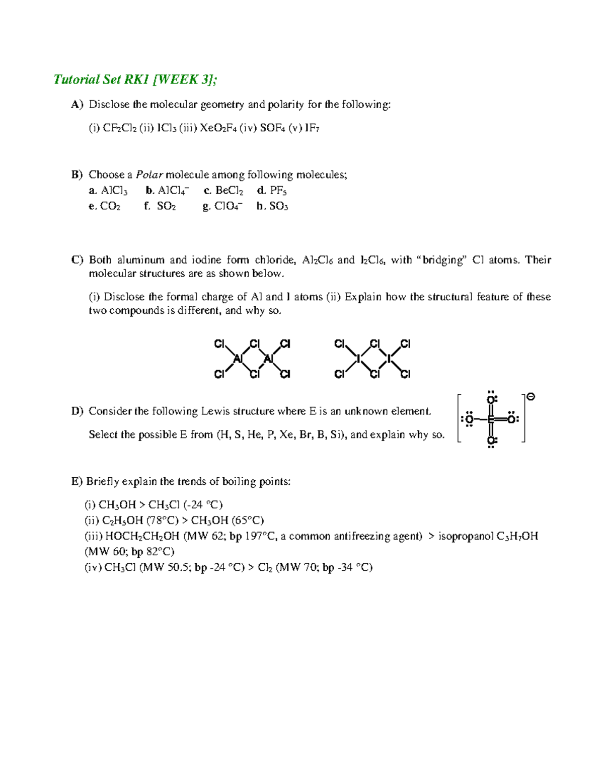 Tutorial 1 - nil - Tutorial Set RK1 [WEEK 3 ]; A) Disclose the ...