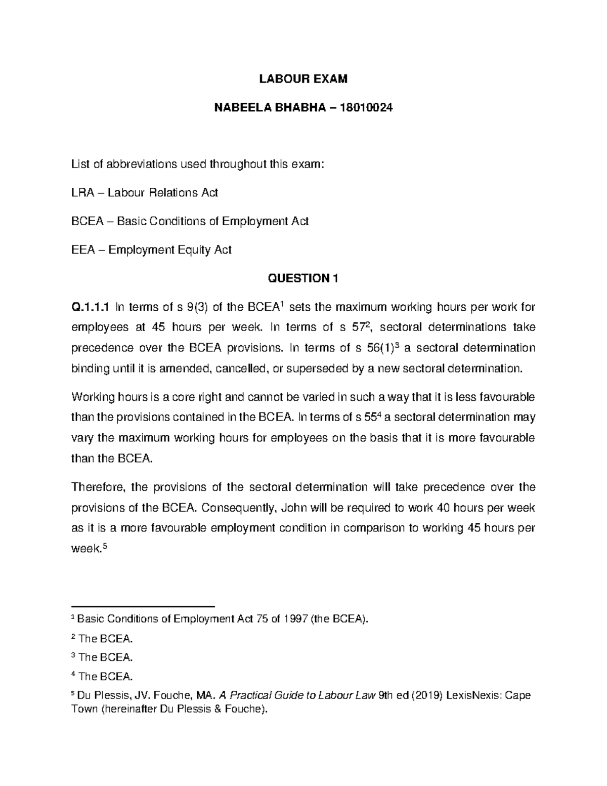Exam 2020 - Warning: TT: undefined function: 32 LABOUR EXAM NABEELA BHABHA – 18010024 List of ...