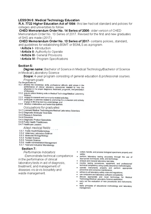 Lesson 2 IN Principles OF Medical Laboratory Science Practice - Medical ...